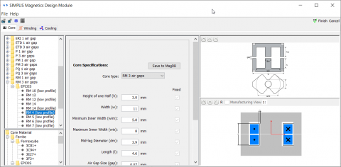 Magnetics Design Module | SIMPLIS