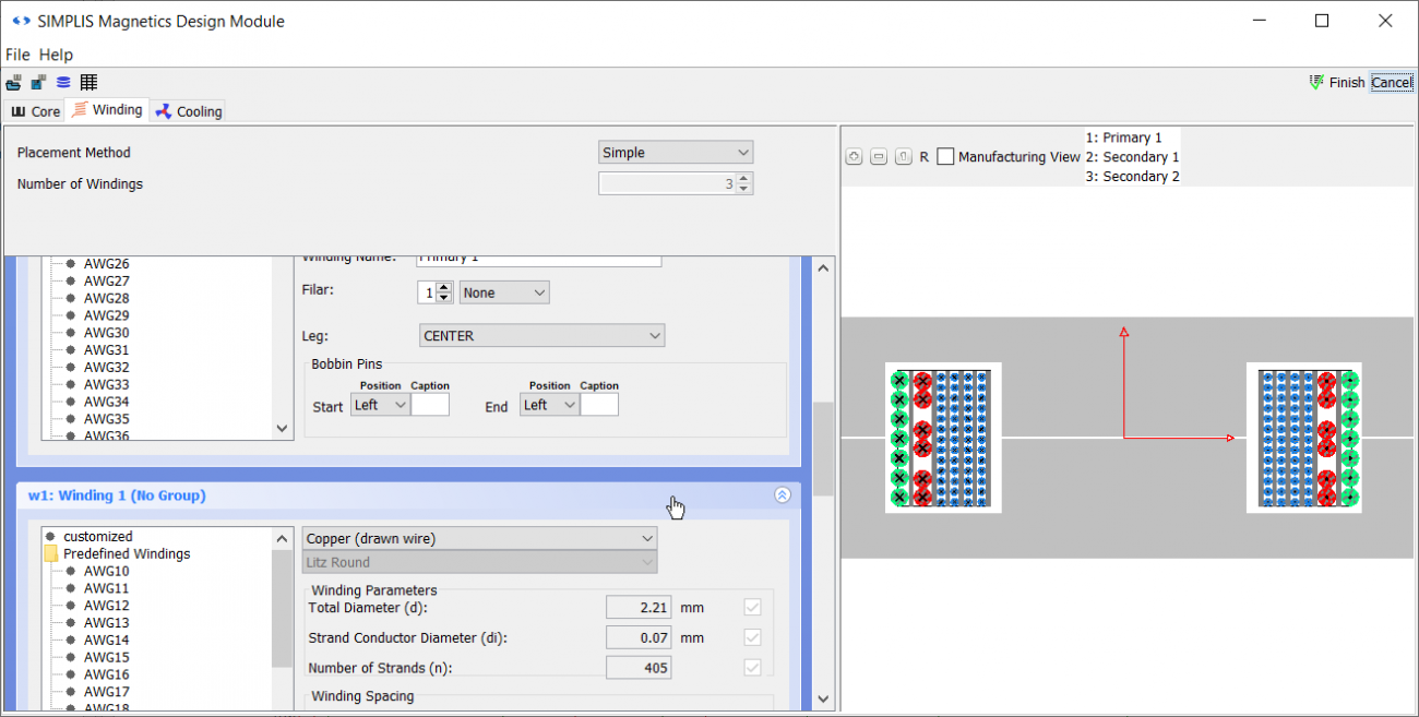 Magnetics Design Module | SIMPLIS